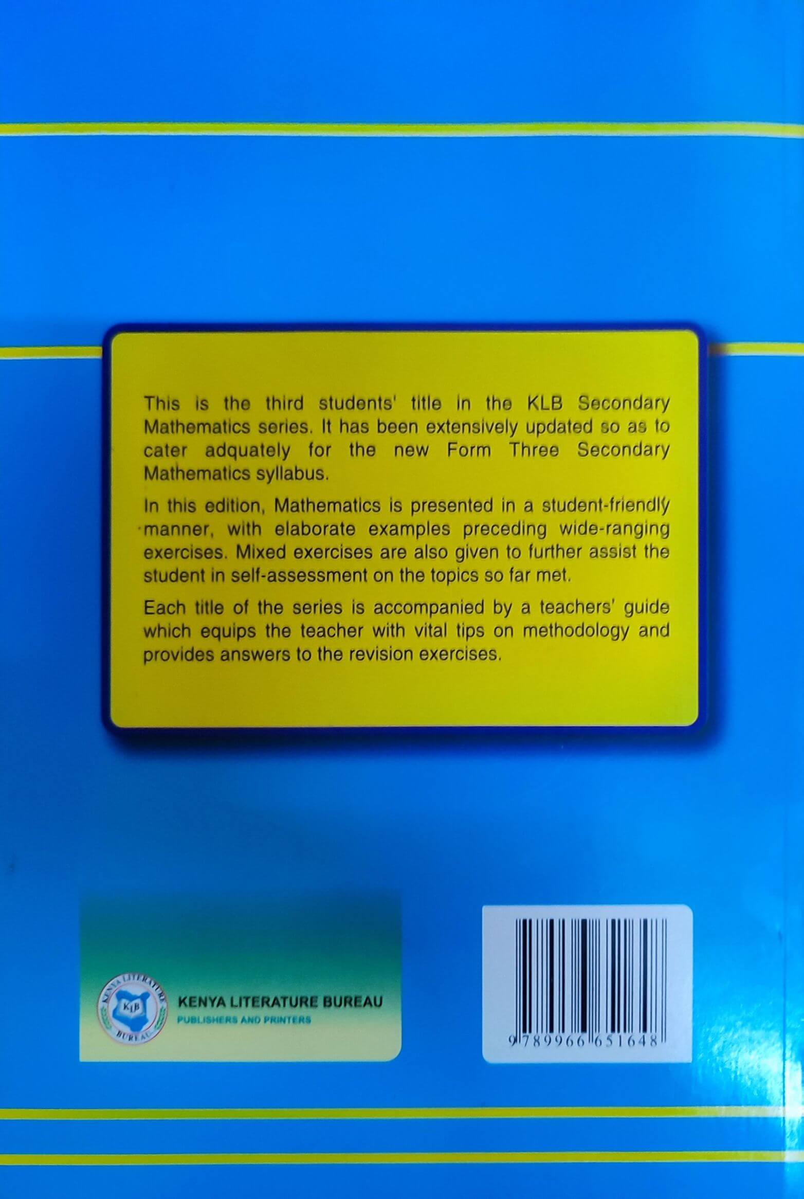 Secondary Mathematics: Book 3 – Market Bookshop